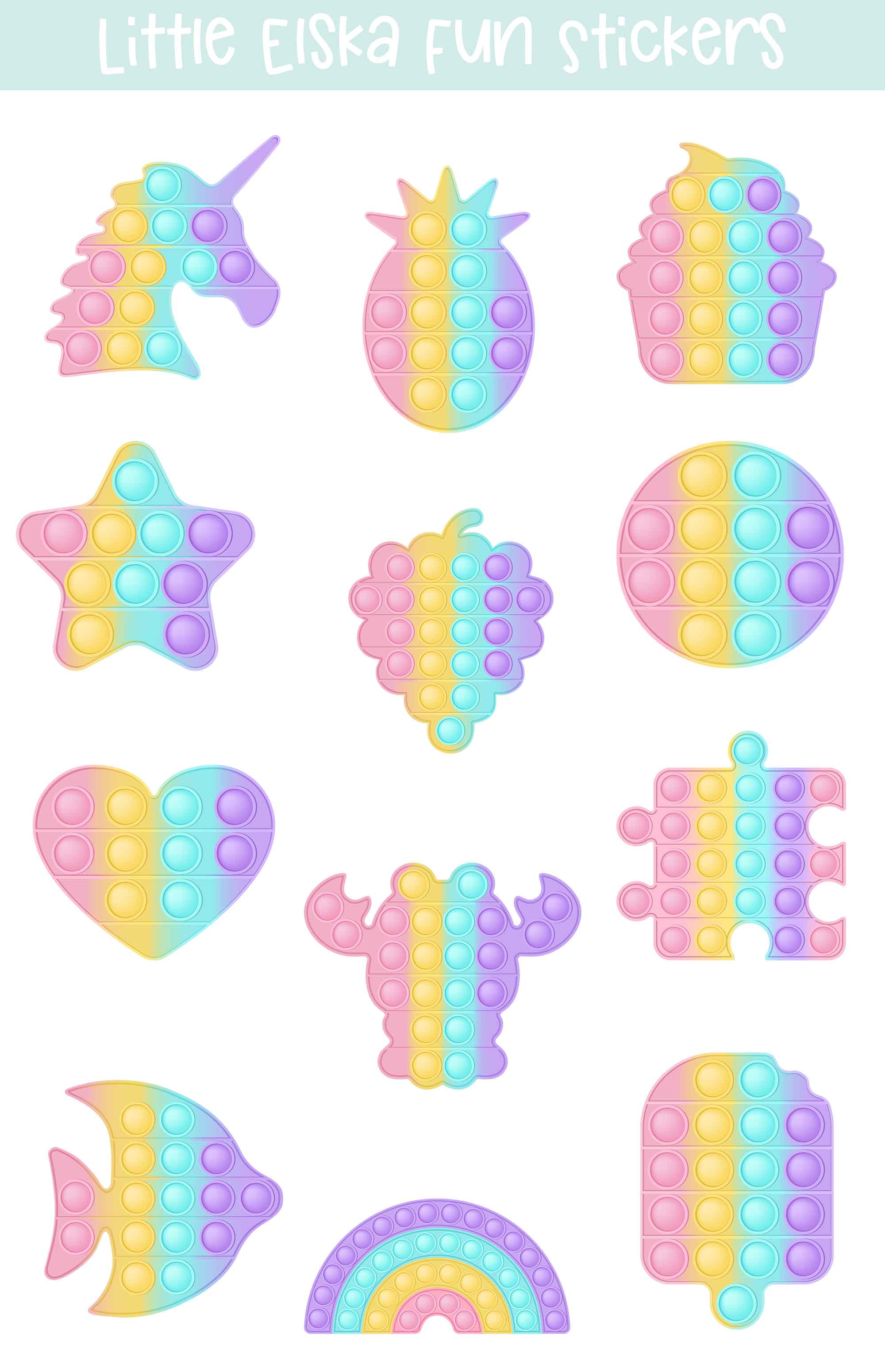 Pop it Sticker Sheet